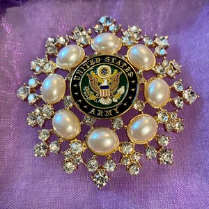 US Army Bling Pin Brooch - Etsy