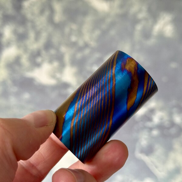 Titanium Damascus Billet 12" X 2" X .2" - Damascus Knives - Mokuti ...