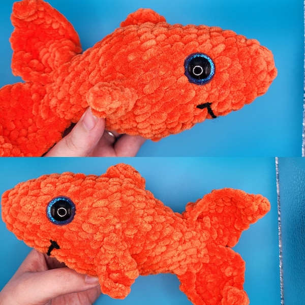 PATTERN: Plush Gloria the Goldfish Pattern - Amigurumi Chunky Goldfish ...