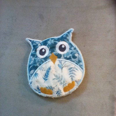 In the Hoop Owl Coaster Embroider Machine Design - Etsy