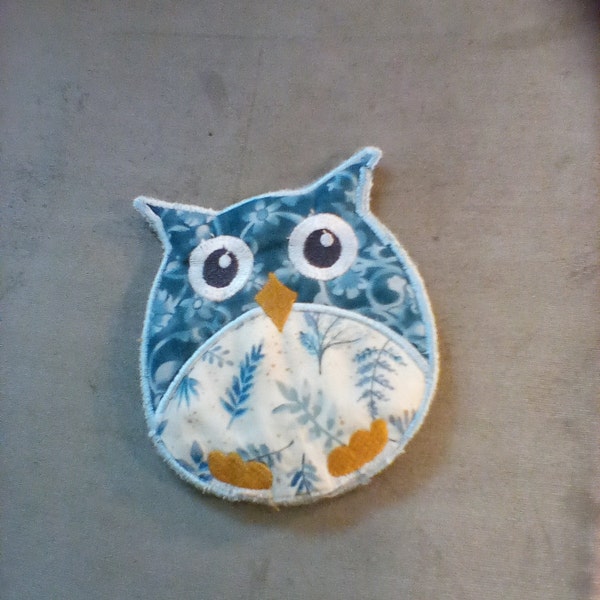 In the Hoop Owl Coaster Embroider Machine Design - Etsy