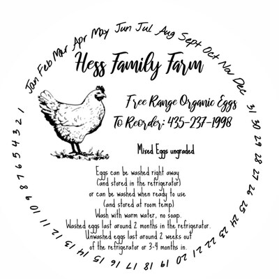 Chicken Date Stickers Fresh Egg Stickers Farm Fresh Stickers Egg Carton ...