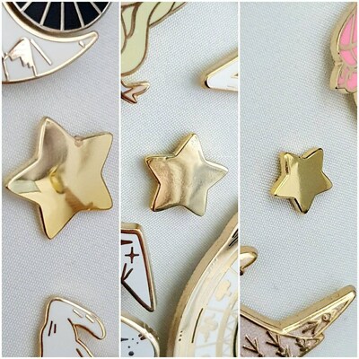 Trio of Gold Stars Enamel Pin Set // Achievement Pins, Collar Pins ...