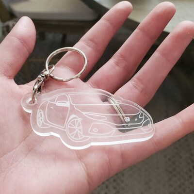 Custom Car Acrylic Keychain - Etsy