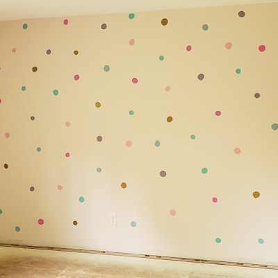 Rainbow Polka Dot Wall Decals Removable Wall Stickers, Kids Room Wall ...