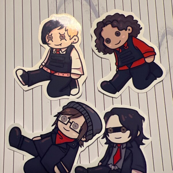 My Chemical Romance MCR Doll Stickers || Original Era Sets (bullets ...