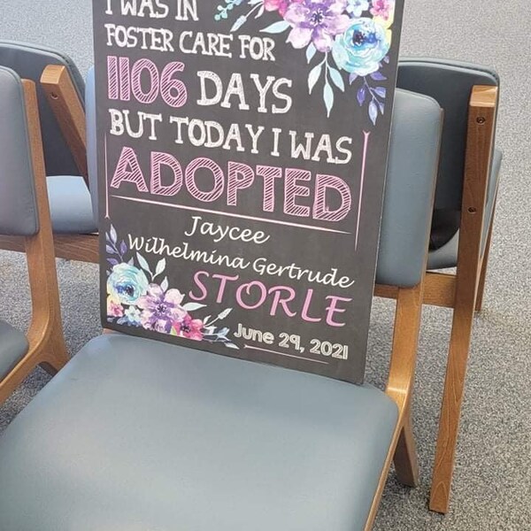 Adoption Announcement Sign, Adoption Photo Prop, Adoption Printable ...