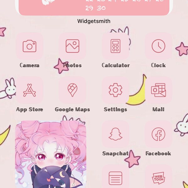 Pink Sakura App Icon Pack - Premium Handcrafted Icons for Aesthetic ...