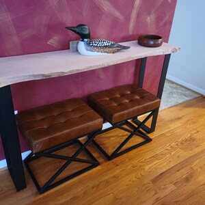 Steel End Table Legs/night Stand Legs/wide Base Trapezoid/set - Etsy