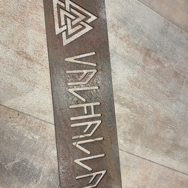 Valhalla Sign Viking Wall Art - Viking Throne Decor - Viking Gift ...