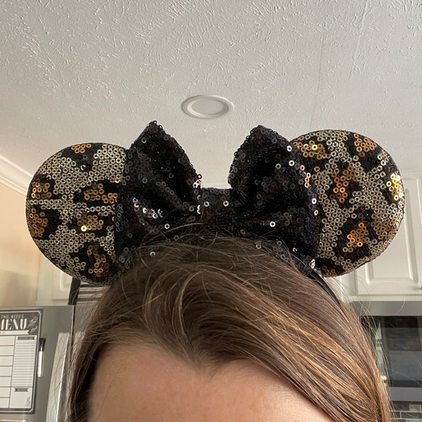 Leopard Minnie Mouse Ears, Mickey Mouse Safari, Leopard Mouse Ears ...
