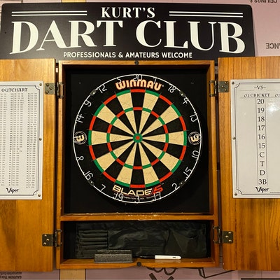 Dart Club Sign, Personalized Gamer Name Man Cave Sign, Professionals ...