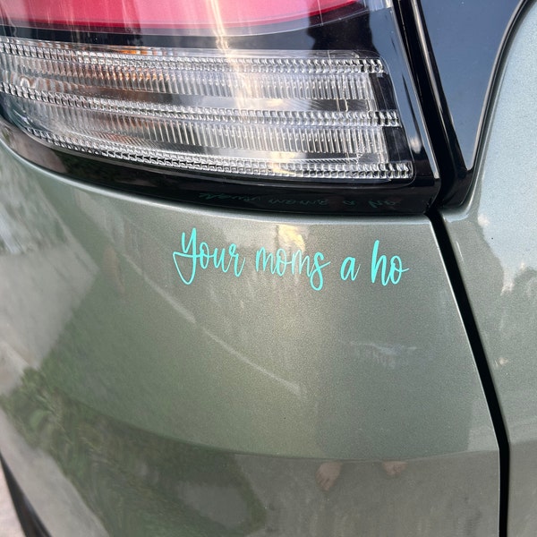 Hot Moms Hit Curbs Vinyl Decal, Car Decal, Bumper Sticker, Funny Car ...