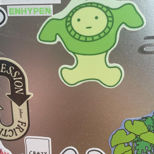 Green Guy Plant Algae | Cute Waterproof Matte Vinyl Sticker - Etsy