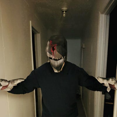 Snake Mask Pattern Open Face for Great Visibility Paper Mask Halloween ...