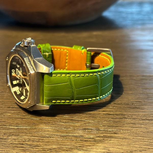 Bespoke Nubuck Brown Leather Watch Strap, Basic Watch Strap for Grand ...