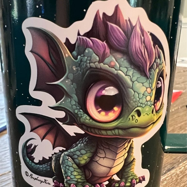 Cute Dragon Sticker | Mythical Creature | Fantasy Art | Dragon Sticker ...
