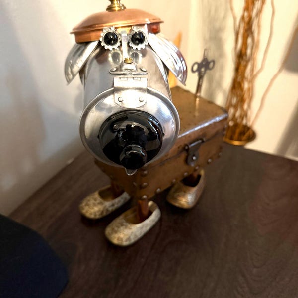 Meter Head Found Object Robot Sculpture - Assemblage Art - Upcycled ...