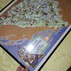 Fun Map of the Forest Country in Great Britain, England, UK, Vintage ...