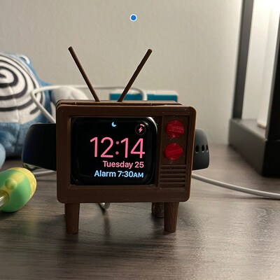 Mini TV Apple Watch Charging Station Valentines Personalized - Etsy