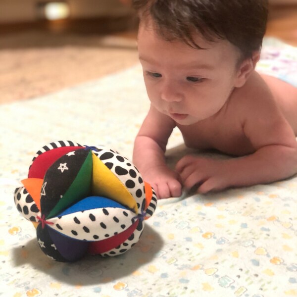 Toddler Learning Ball, Montessori Preschool Toy, Baby Clutch Ball ...