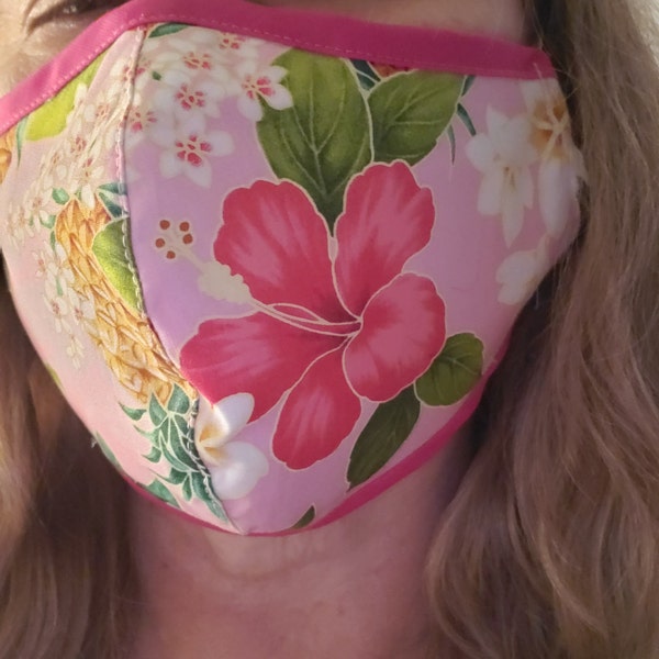 Aloha Hawaiian Face Masks 3 Layer Filter Japanese Koinobori Carp ...