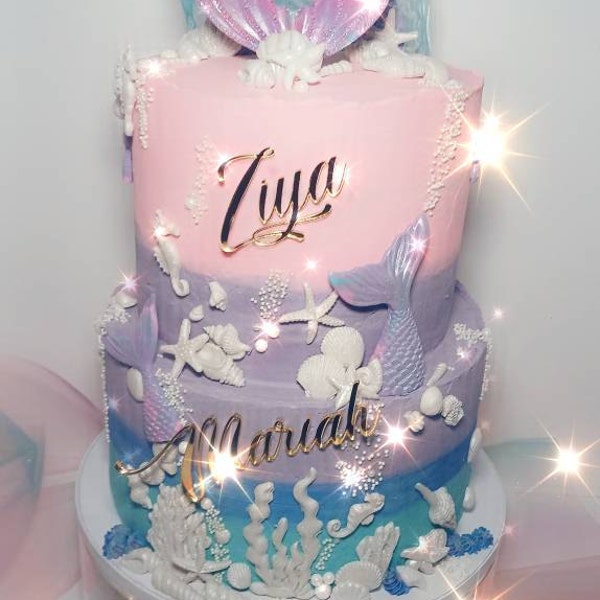 Custom Cake Charms | Personalized | Cake Plaque Name | Birthday Cake ...