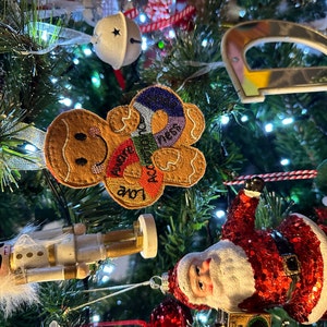 Gingerbread People Fishing Plus Trout Decoration. - Etsy