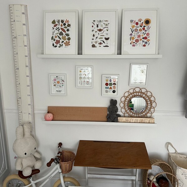 Weather Chart Print in White, Weather Poster, Educational Print ...