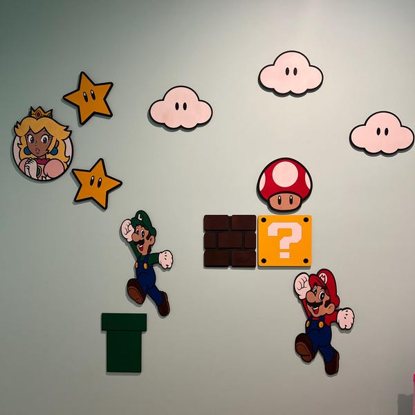 Customizable Mario Bros. Wooden Display - Etsy