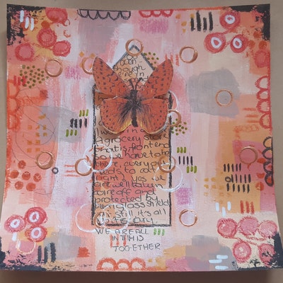 Set of 4 Mixed Media Backgrounds Instant Digital Download - Etsy