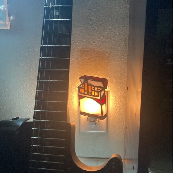 Stained Glass Lamp, Handmade Barbed Wire Lamp Shade, Plug in Ready ...