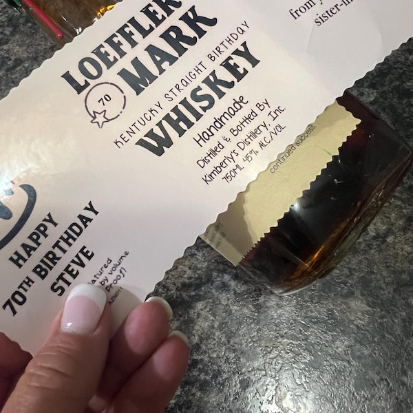 Buchanan Custom Whiskey Sticker Label, Buchanan Scotch Whiskey Birthday ...