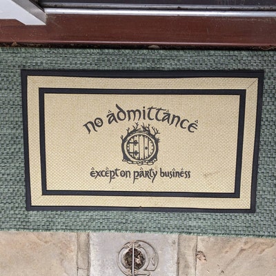 No Admittance Lord of the Rings Outdoor Mat Lord of the Ring Doormat ...