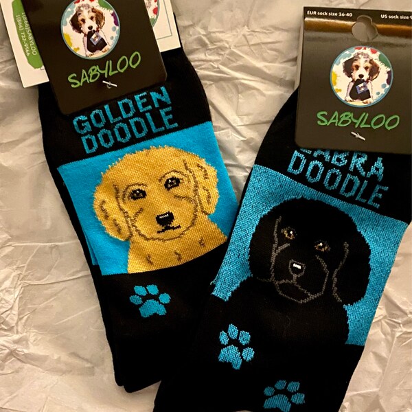 Golden Doodle Dog Socks for Dog Lovers, Men and Women, Gift - Etsy