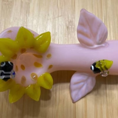 Glass Pipe Girly Pipe Pink Pipes - Etsy