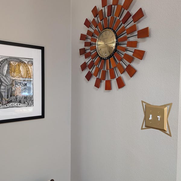 TELSTAR Painted Mid Century Atomic Shadow Box Light Switch and Outlet ...