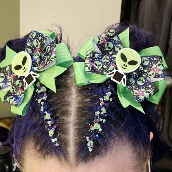 Silver Glitter Birthday Number- Clay Glitter Number Hairbow Center- NOT ...