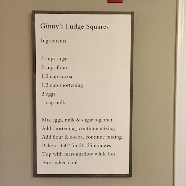 YOUR CUSTOM RECIPE 12" X 23" Wood Sign | Kitchen Wooden Sign ...