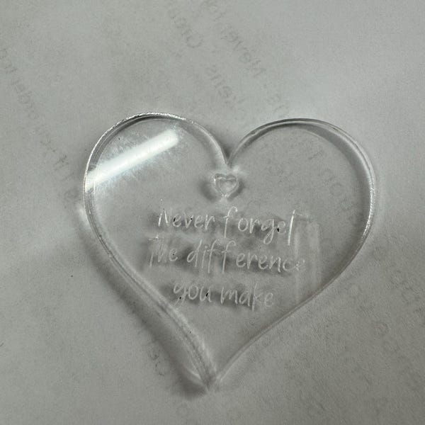 Teacher Appreciation Tokens Never Forget the Difference You Make Heart ...
