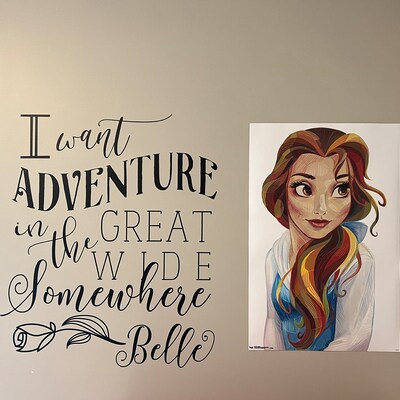 Disney Beauty and the Beast Wall Decal I Want Adventure in the Great ...