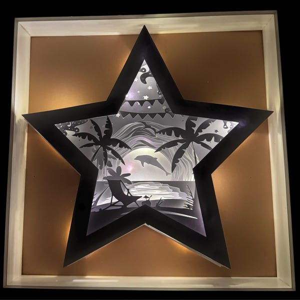 Beauty and the Beast Shadow Box SVG Template, Love Fairytale Papercut ...