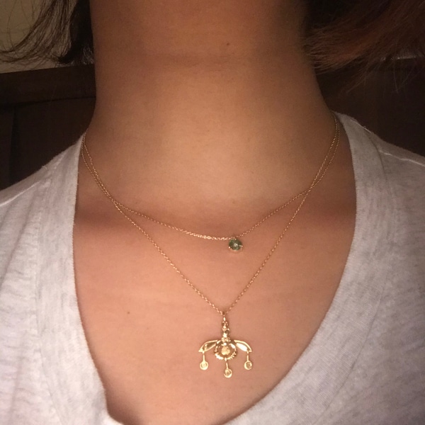 Solid Gold Bee Necklace | Ancient Greek Bee Pendant | Minoan Bee Charm ...