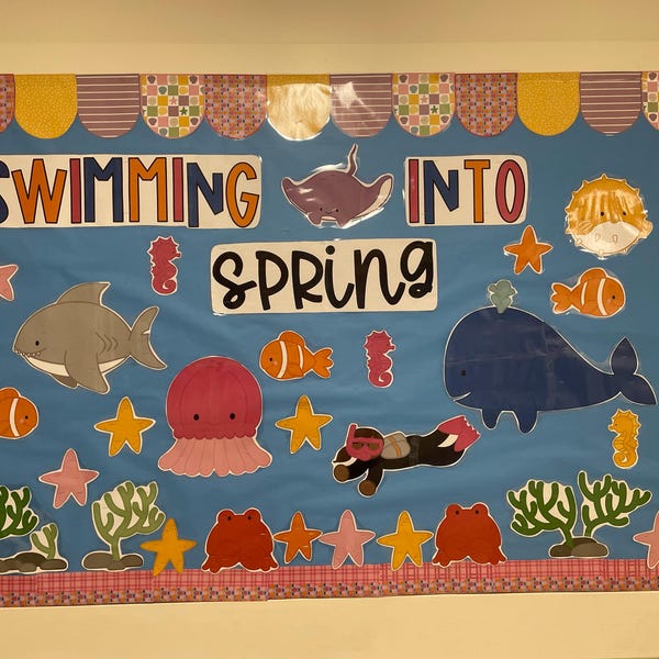 Wild About Learning - Zoo Animals Bulletin Board - Etsy