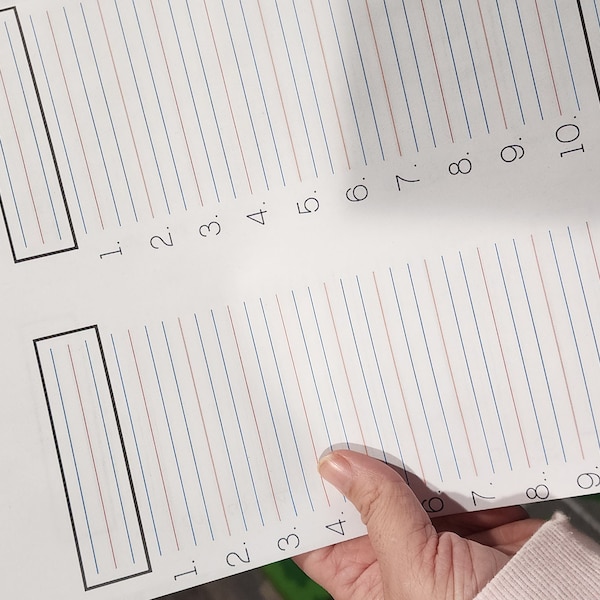 Spelling & Handwriting Practice Sheet With Guidelines (printable PDF ...