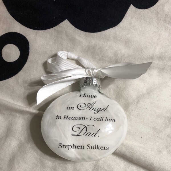 Father Memorial Ornament in Memory of DAD Christmas Angel in Heaven I ...