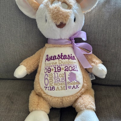 Personalized Stuffed Fox Personalized Baby Giftbirth - Etsy