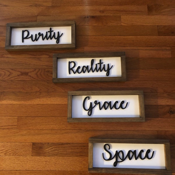 One Little Word Sign, Word of the Year, One Word, Mantra Sign,intention ...