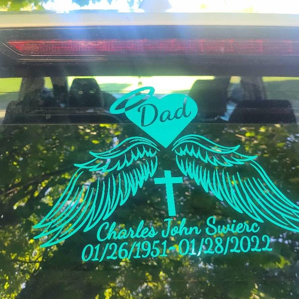 Personalized Dad in Loving Memory Decal - in Loving Memory Decal ...