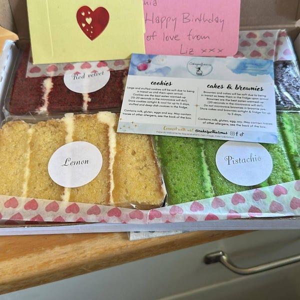 Letterbox Cake Slices - SPECIAL FLAVOURS - Birthday Cake - 4 Cake ...